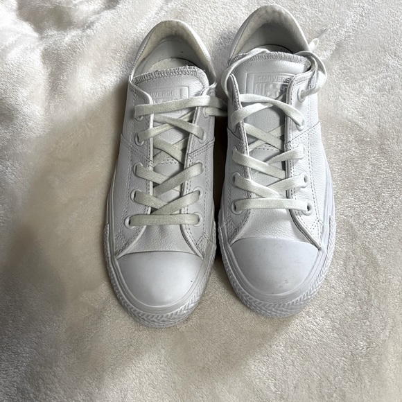 Converse | Shoes | Converse All Star White Leather Sneakers | Poshmark